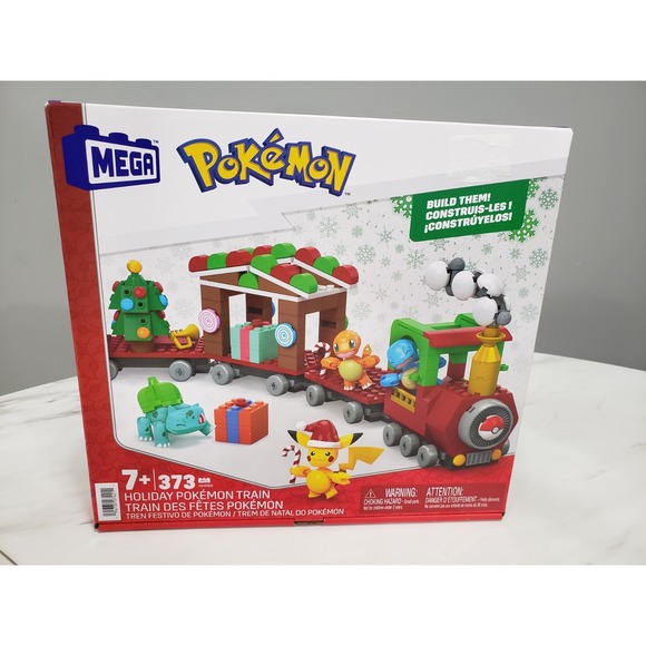 Mega | Toys | Mega Pokemon Holiday Train Action Figure Building Block ...